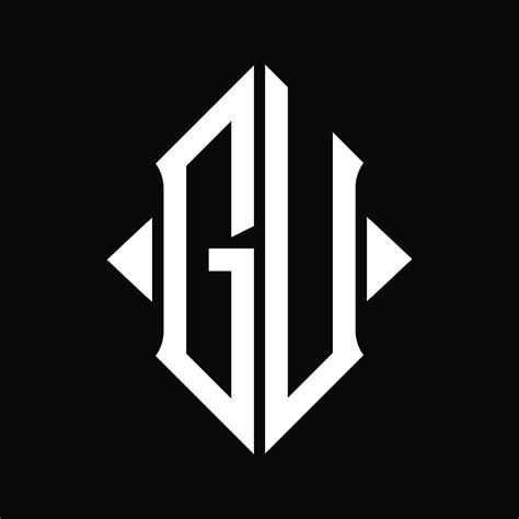 Gu Logo Monogram With Shield Shape Isolated Design Template 16580016 Vector Art At Vecteezy