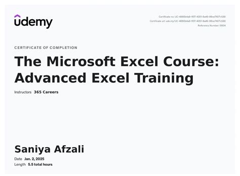 Udemy Dataanalysis Microsoftexcel Learningneverstops Ai Saniya Afzali