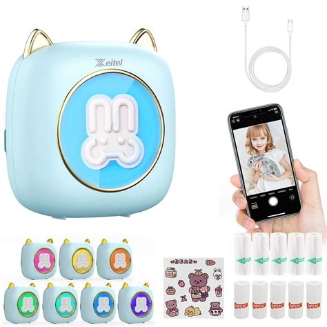 Buy Zeitel® Bluetooth Thermal Printer Creative Led Label Printer Inkfree Printer For Android