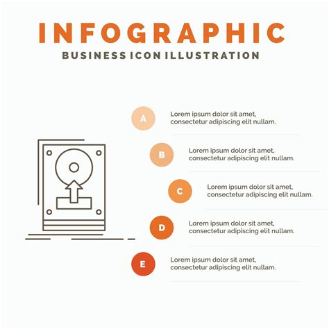 install drive hdd save upload infographics template for website and