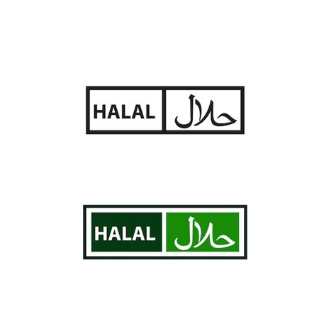 Premium Vector Halal Icon Logo Design Template Flat Style