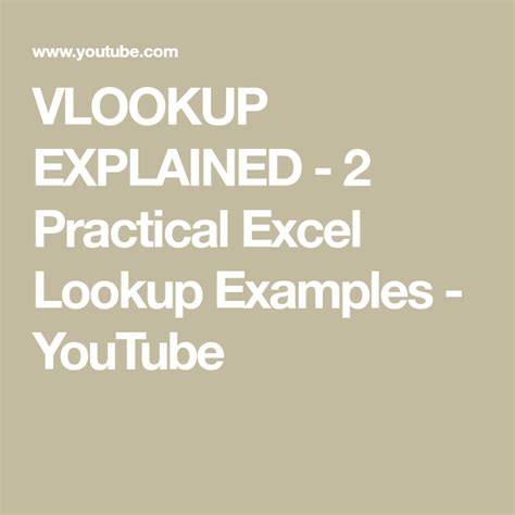 Vlookup Explained 2 Practical Excel Lookup Examples Explained