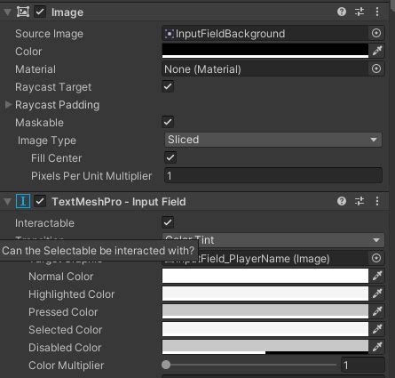 TMP InputField - can't see text over dark background - Unity Engine ...