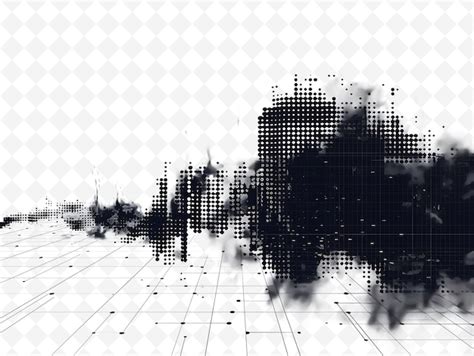 Premium Psd Png Pixelated Grid Glitch With Binary Code Patterns Digital Nois Illustration