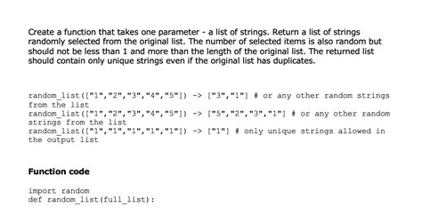 Solved Create A Function That Takes One Parameter A List