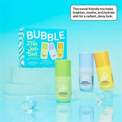 Bubble The Jet Set Travel Size Bright Dewy Trio