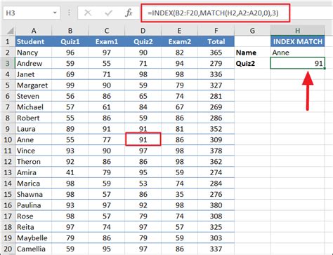 how to use excel match function