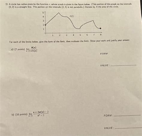 Solved A Circle Has Radius Given By The Function R Whose Chegg