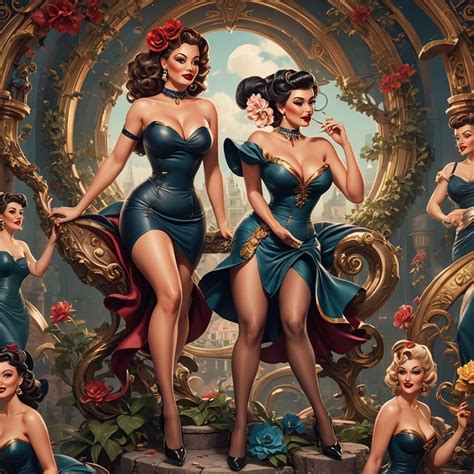 Curvy Elegance Pin Ups Girls Ai Generated Artwork Nightcafe Creator