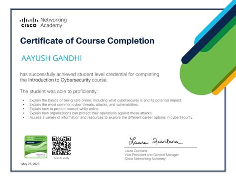 Cisco Cybersecurity Ciscocertification Aayush Gandhi