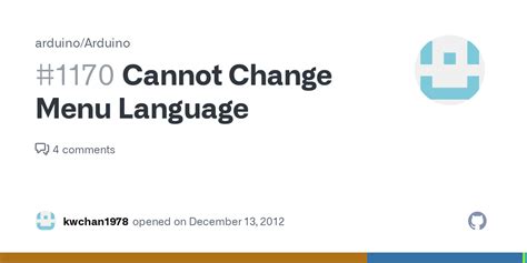 Cannot Change Menu Language Issue Arduino Arduino GitHub