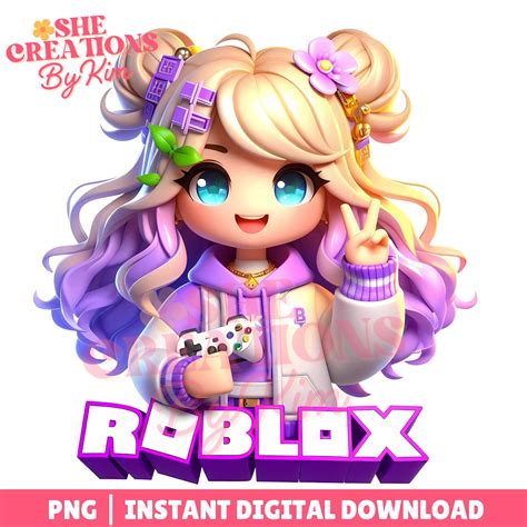 Roblox Gamer Girl Png Digital Clipart Sublimation Design Digital