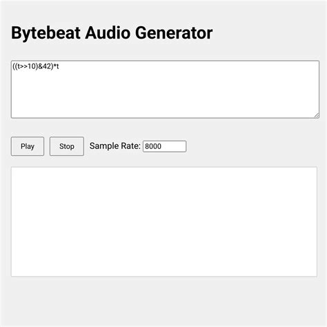 Bytebeat Audio Player