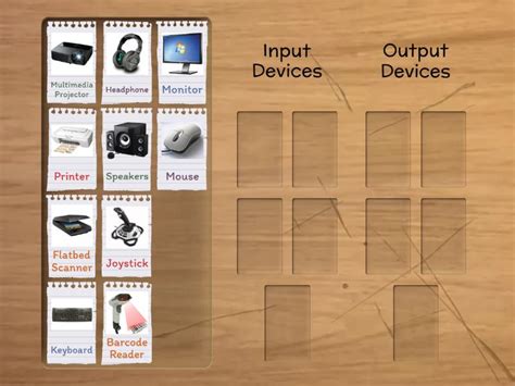 input devices and output devices group sort