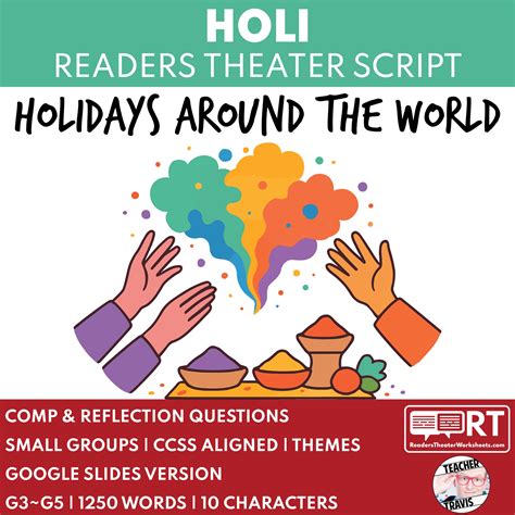 Holi Readers Theater Script For Grades 3 5 Hindu Festival Activity