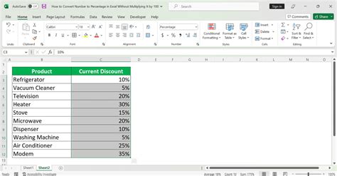 How To Convert Number To Percentage In Excel Without Multiplying It By