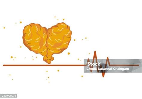 바삭한 프라이드 치킨 튀긴 닭 다리가 하트 모양으로 부딪히는 만화 세트 패스트 푸드 맛있는 Verter 음식 메뉴 그림입니다 가금류에 대한 스톡 벡터 아트 및 기타 이미지