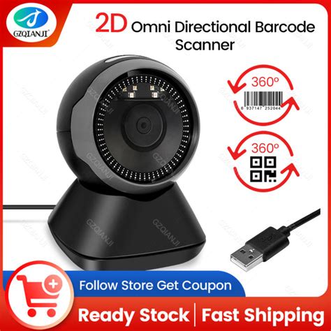 Gzqianji Barcode Scanner 2d Omnidirectional Desktop Automatic Sensing Data Matrix Reader