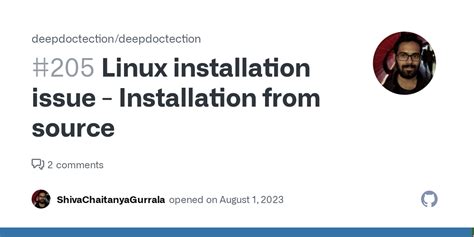 linux installation issue installation from source · issue 205