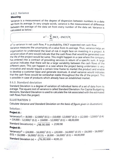 Note On Variance Standard Deviation And Coefficient Of Standard Deviation Variance