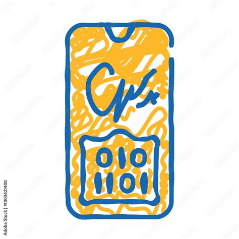Digital Signature Doodle Icon Sketch Vector Digital Signature Sign