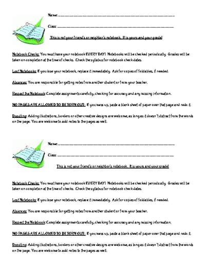Class Notebook Rule Page By The Teaching Nurse Tpt Class Notebook Rule Page By The Teaching Nurse Tpt