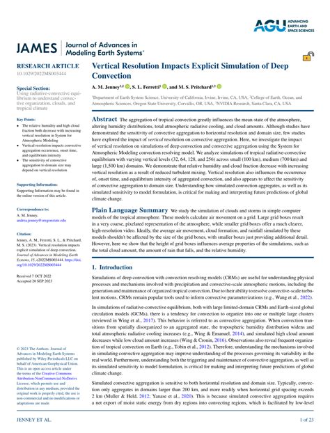 Pdf Vertical Resolution Impacts Explicit Simulation Of Deep Convection
