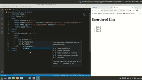 How To Use Unorder List In Html Youtube