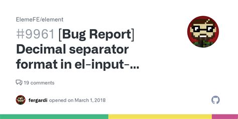 Bug Report Decimal Separator Format In El Input Number · Issue 9961