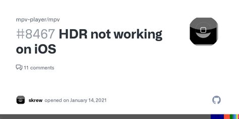 HDR Not Working On IOS Issue Mpv Player Mpv GitHub