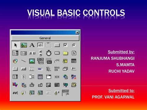 Visual Basic Menu Ppt