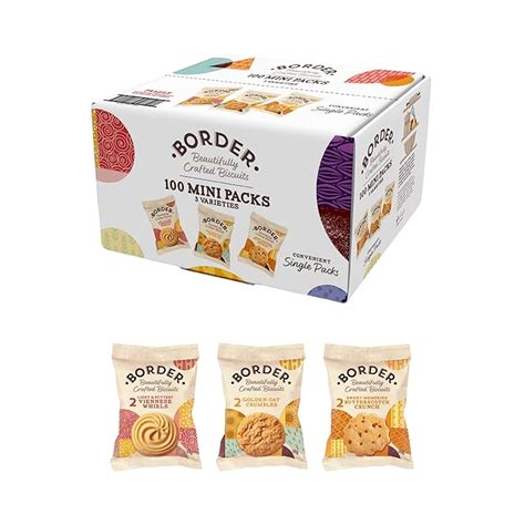 Buy Border Biscuits 100 Packs Mini Multipacks Biscuits Box 3 Flavour