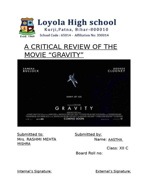 English Class 12 Project On Film Review Pdf