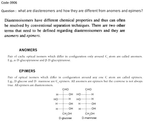 8 What Are Diastereomers And How They Are Different From Anomers And