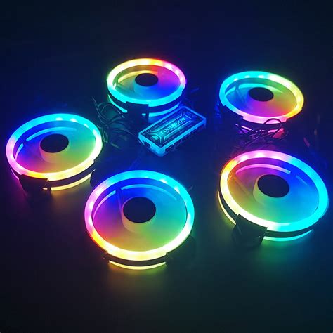 Coolmoon Ir 원격 조용한 Rgb 냉각 케이스 팬 컴퓨터 구성 요소 Cpu 쿨러 및 라디에이터 Pc 쿨링 팬