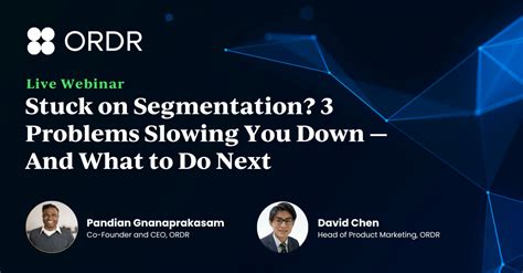 3 Problems Slowing You Down Your Segmentation Project Ordr