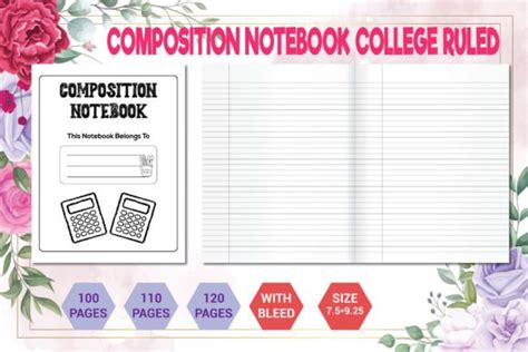 Composition Notebook College Ruled Graphic By 2masudrana4 · Creative