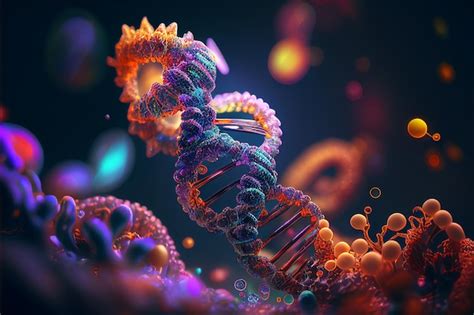 Premium Photo Dna Futuristic Digital Background Abstract Background For Science And Technology