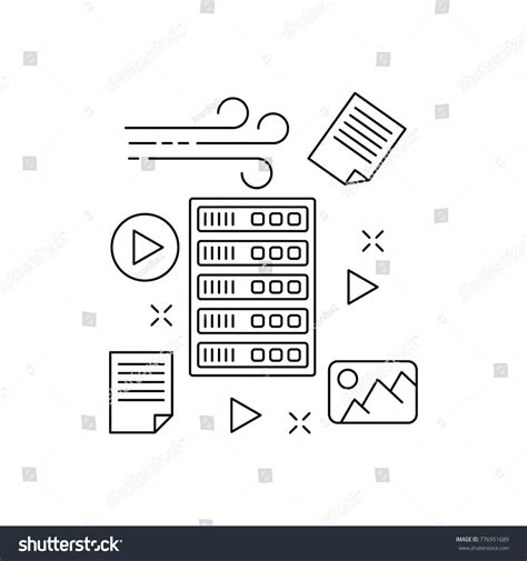Unstructured Data Outline Icon Stock Vector Royalty Free 776951689