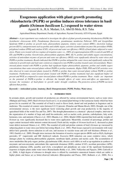 Pdf Exogenous Application With Plant Growth Promoting Rhizobacteria