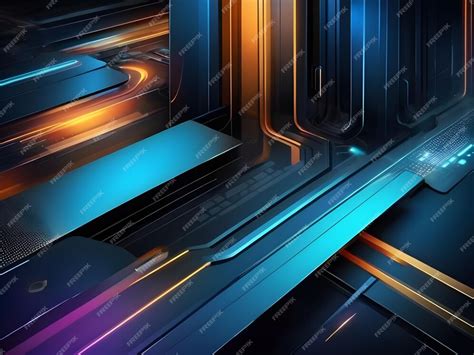 Premium Photo Futurism And Technology Fusion Abstract Background