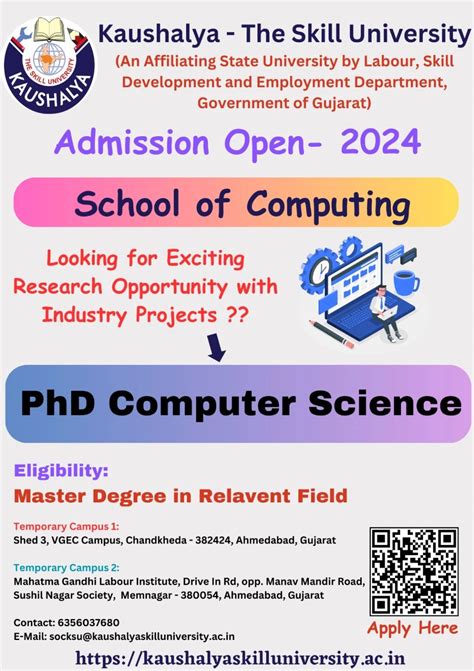 Ph D Computer Science At Kaushalya The Skill University Opportunities Are Missed By Most People