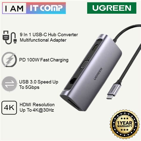 Ugreen In Usb C Hub Converter Multifunctional Adapter Hdmi K Hz Speed Up To Gbps