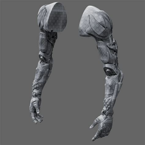 realistic cyberpunk arm augment flippednormals