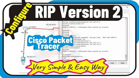 how to configure rip version 2 in cisco packet tracer ccna
