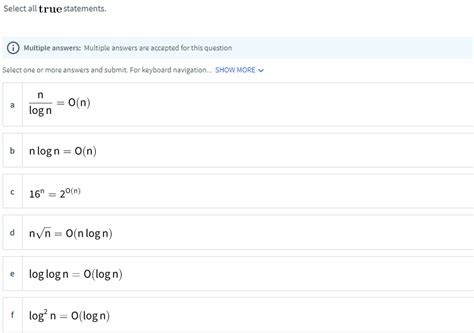 Solved Select All True Statements Multiple Answers Chegg Com