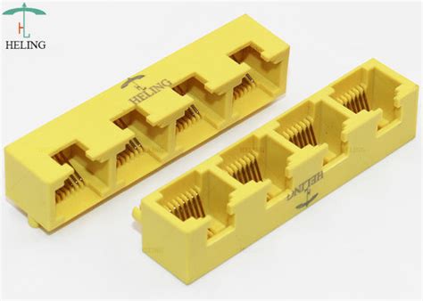 N RJ Multiple Port Connectors Right Angle Tab Up RJ Multiport Connector