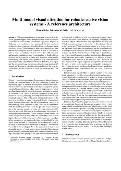 pdf multi modal visual attention for robotics active vision systems a reference architecture