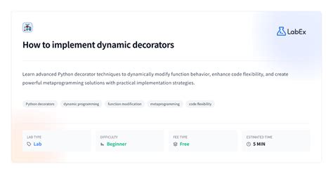 How To Implement Dynamic Decorators Labex