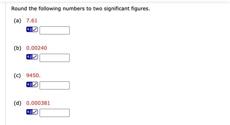 Solved Round The Following Numbers To Two Significant